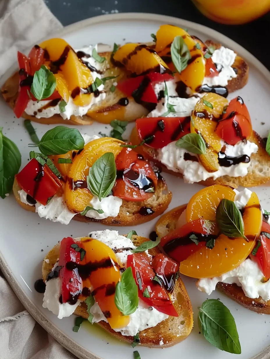 Quick Peach Bruschetta with Whipped Ricotta: An Incredible 5-Minute ...