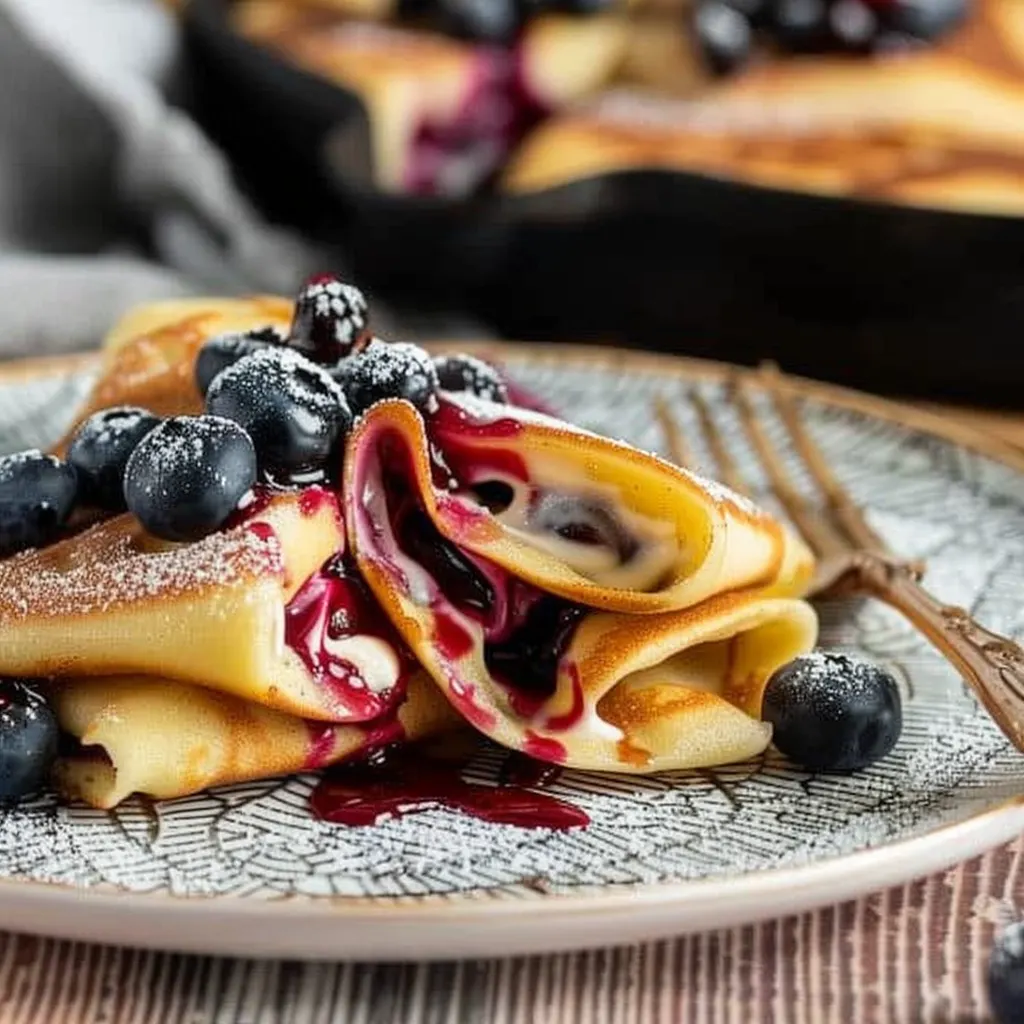 Blueberry Crepes with Cream Cheese Filling: An Amazing Ultimate Recipe ...