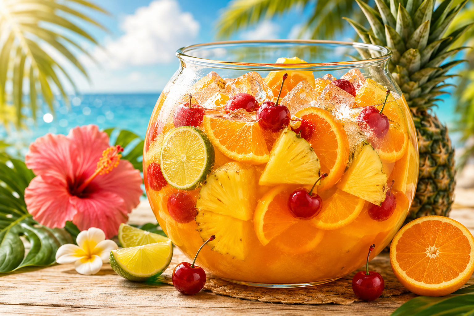 Tropical Paradise Punch Recipe: The Ultimate Fruity Party Punch for ...